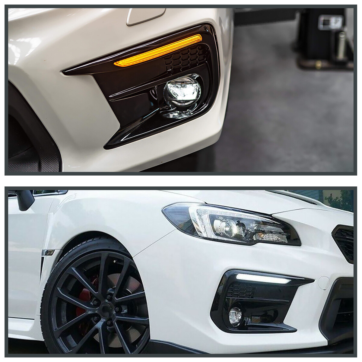 Fit 2018-2021 Subaru WRX STI Switchback LED DRL Sequential Fog Lights ...