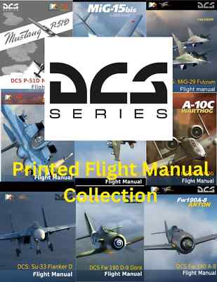 DCS Fighter Aircraft crew checklist & Operating flight manual PRINTED ...