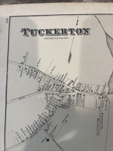 Original 1878 Tuckerton New Jersey Map Engraving | eBay