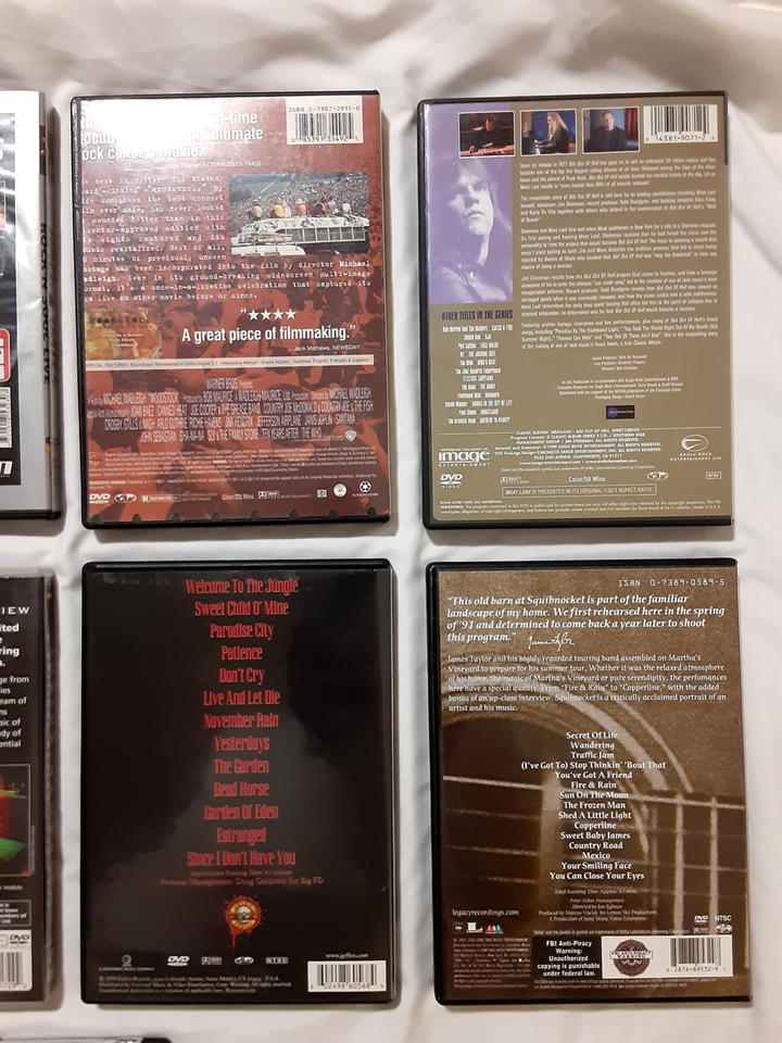Rock 60's 70's Concert DVD Lot – Santana, Bob Dylan , Genesis , & More ...