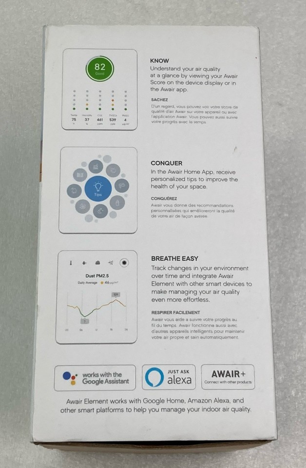 Awair Element Indoor Air Quality Monitor Unit Only 851255008286| eBay