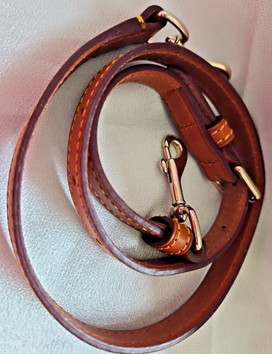 DOONEY & BOURKE brown leather purse Crossover strap Brass hardware ...