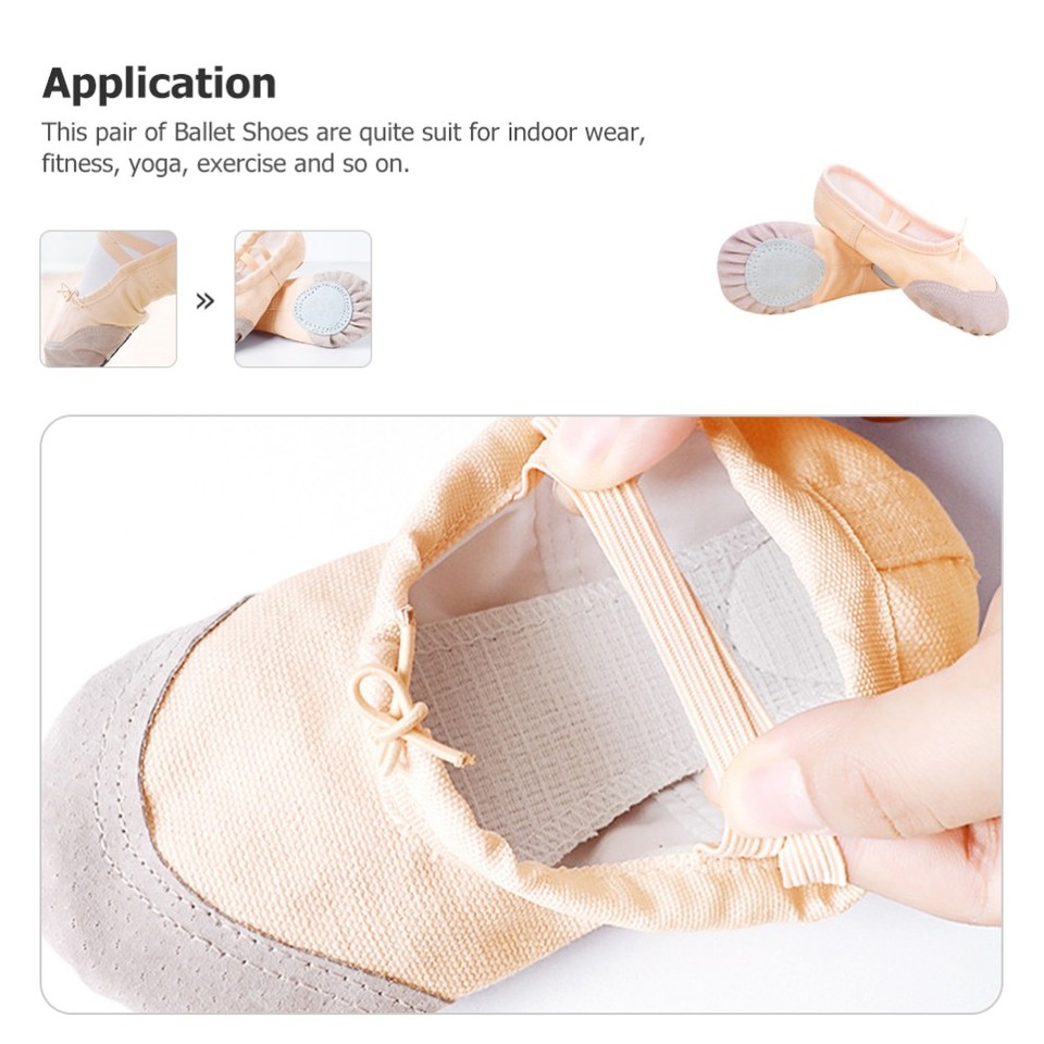 1 Pair of Girls Ballet Practice Shoes Women Girl Dance Shoes Kids ...