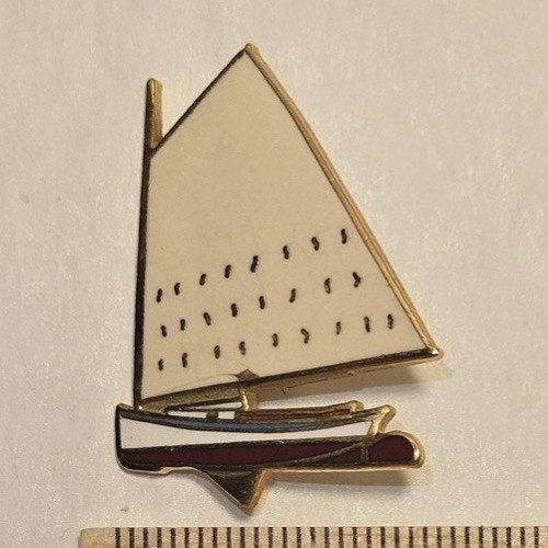 Vintage William Wm Spear Handmade ROC 1989 Enamel Sailboat Boat Pin SEE ...