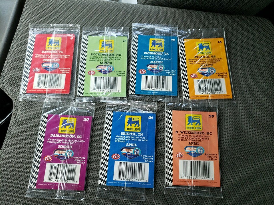 Food Lion STP 1992 Fan Appreciation Tour 7 Sealed 28 Cards Signature ...