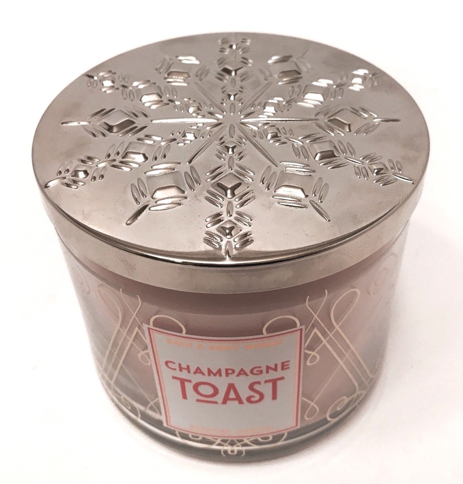 BATH & BODY WORKS CHAMPAGNE TOAST SCENTED 3 WICK CANDLE 14.5oz NEW! | eBay