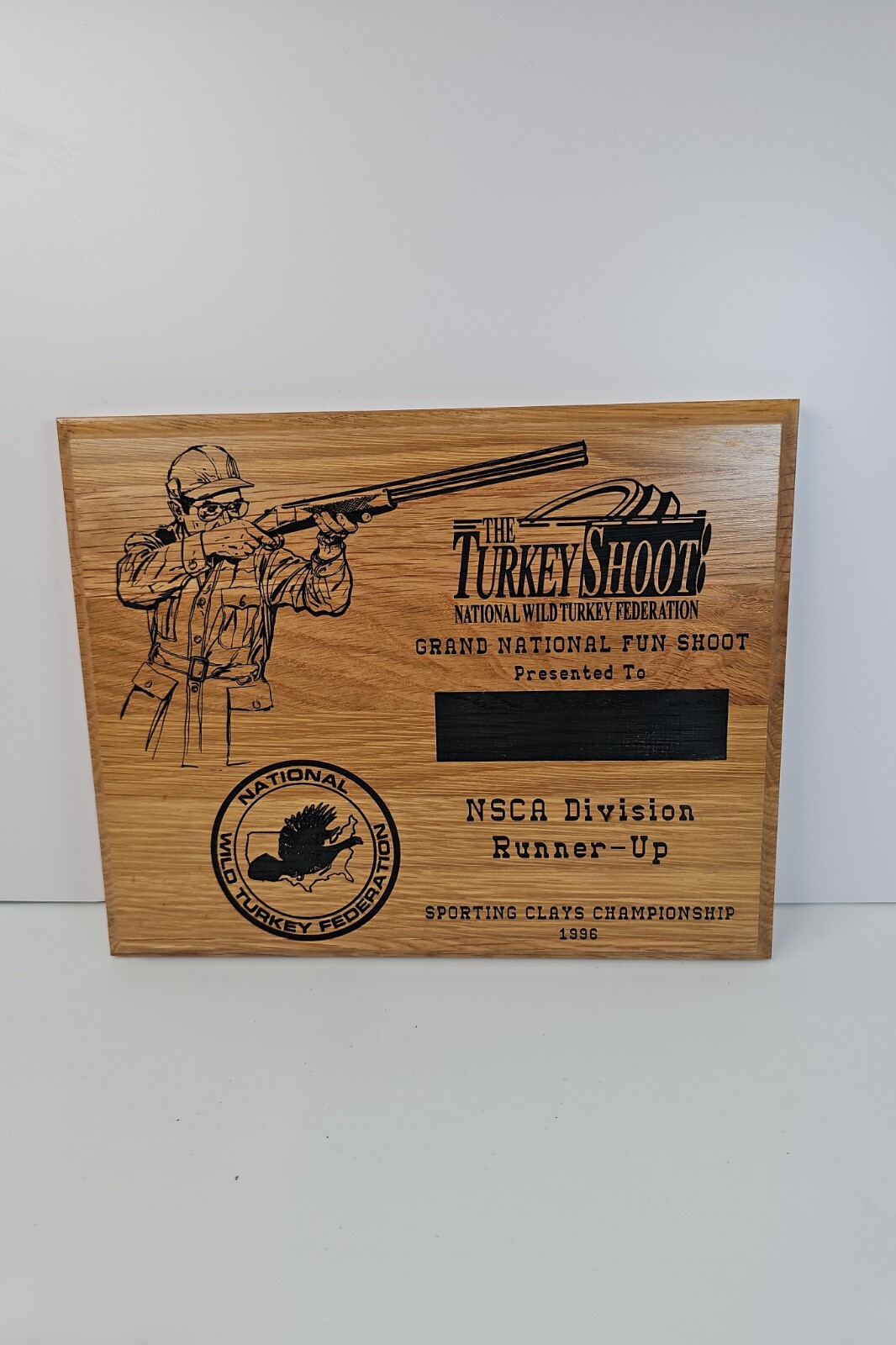 1996 National Wild Turkey Federation NWTF Sporting Clays Award Wood ...