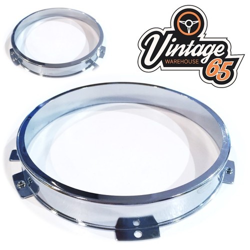 5 & 3/4" Single Headlight Headlamp Chrome Retaining Ring Inner Surround ...