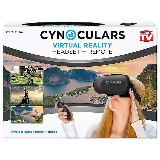 Cynoculars Virtual Reality Headset Remote 3d Movies and Games Case of ...