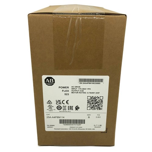 25A-A4P8N114 PowerFlex 523 0.75kW (1Hp) AC Drive 25AA4P8N114 New ...