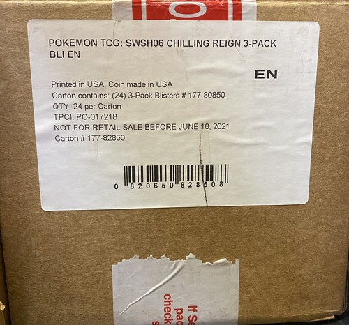 Pokemon Chilling Reign 3 Pack Blister Case Brand New Factory Sealed | eBay