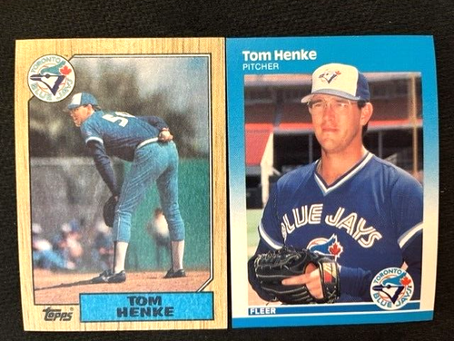MLB - Tom Henke 1987 Topps & 1987 Fleer Baseball - Blue Jays | eBay