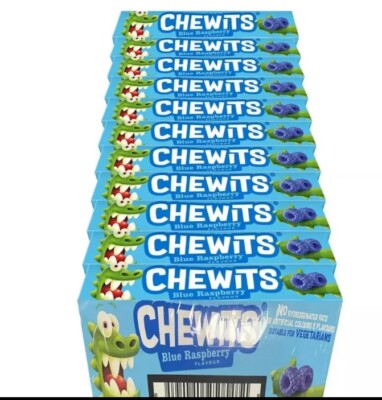 Chewits Blue Raspberry Flavour Chewy Sweets 40x30g tubes Full Box | eBay UK