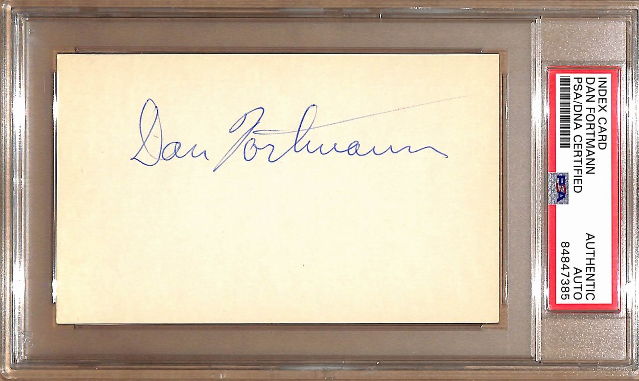 Dan Fortmann HOF Autographed 3x5 Index Card Chicago Bears PSA/DNA ...