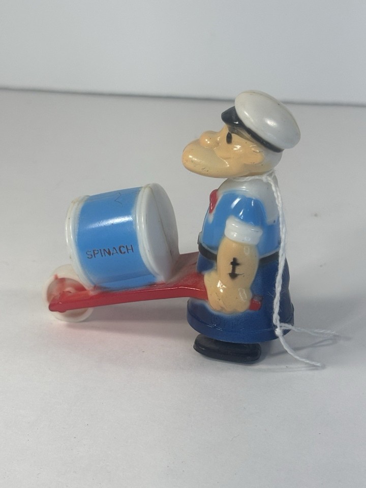 Vtg Popeye Ramp Walker Toy 50’s Spinach Wheelbarrow Marx KFS Figure ...