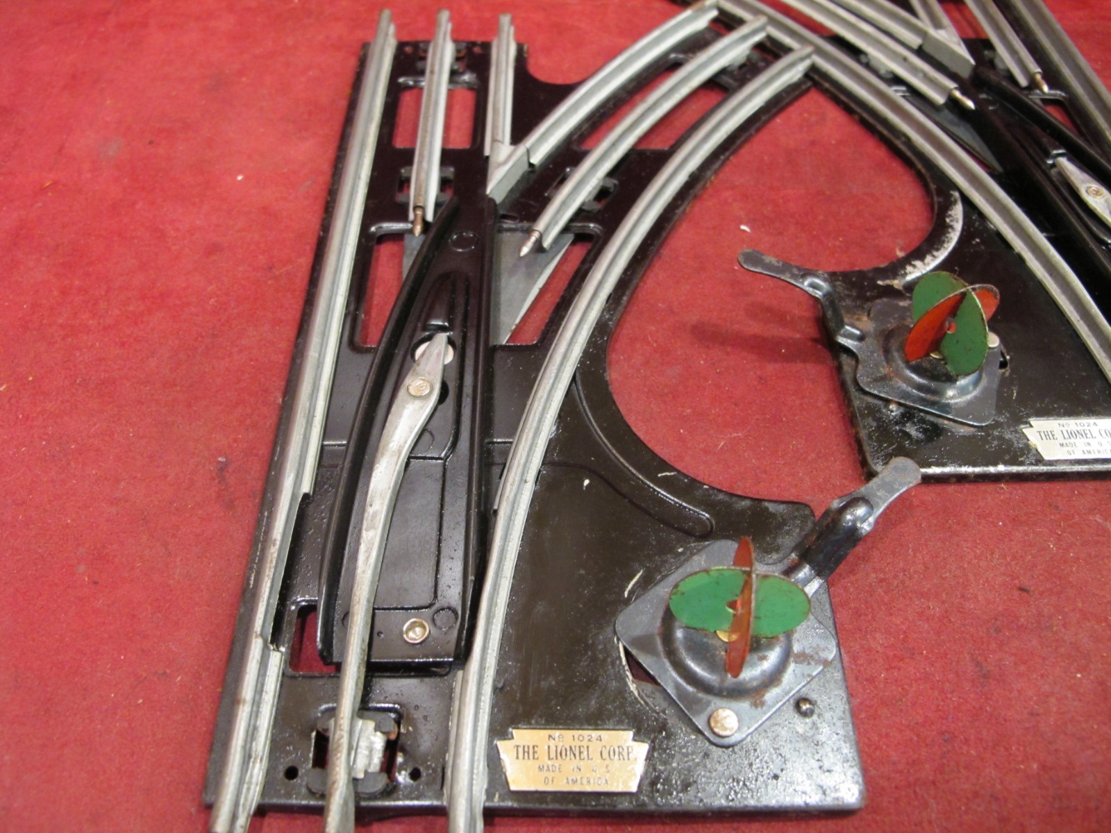 2pc Vintage Marx O27 Gauge Manual Switch Left & Switch Right Track ...