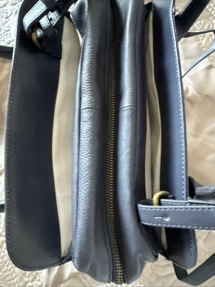 Radley Handbag Leather Navy Dark Blue Medium Bag | eBay UK