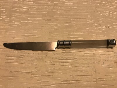 VINTAGE STAINLESS FLATWARE ACRYLIC LUCITE CLEAR HANDLE KNIFE RETRO | eBay