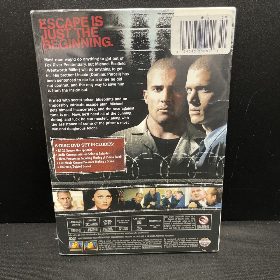 Prison Break Season 1 (DVD, 2009, 6-Disc Set) Brand New! Free Shipping ...