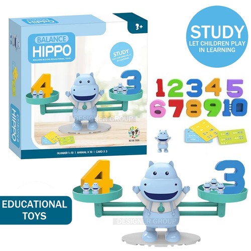 Kids Hippo Balance Math Game Interactive Math Training Portable ...