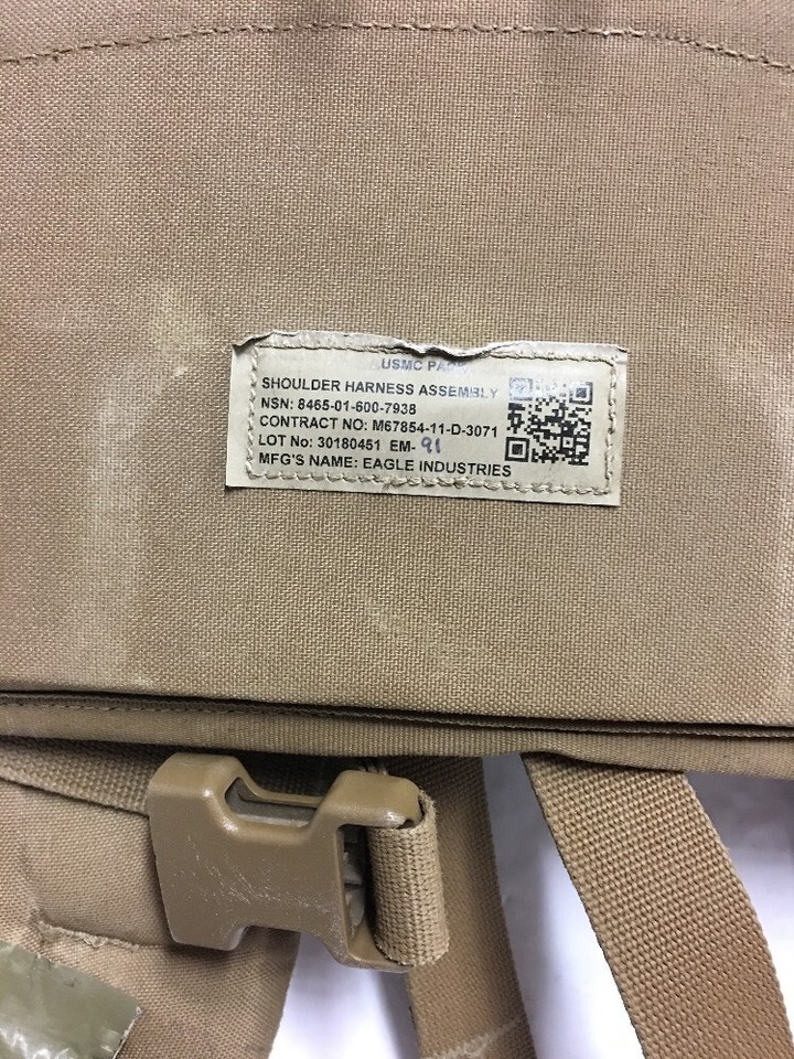 USMC FILBE Shoulder Straps for Main Pack, Coyote**Damaged**NEEDS TLC | eBay