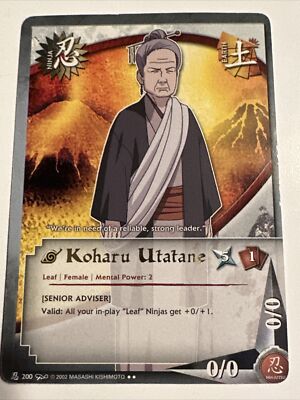 Koharu Utatane 200 Gold Foil Text Shonen Jump's Naruto CCG Card 2002 | eBay