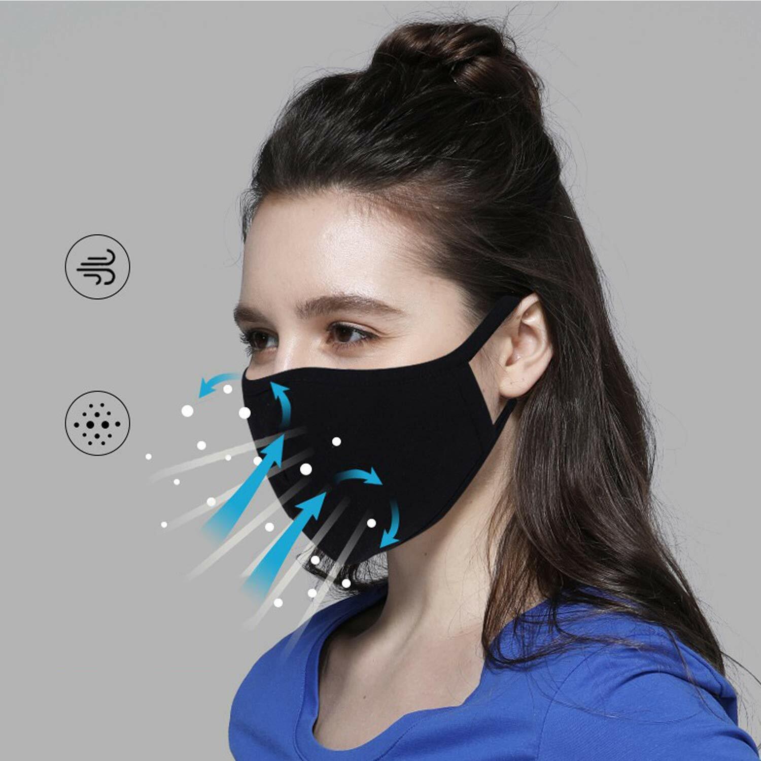 Cotton Face Mask Reusable Washable Cover Masks Fashion Cloth Men Women ...