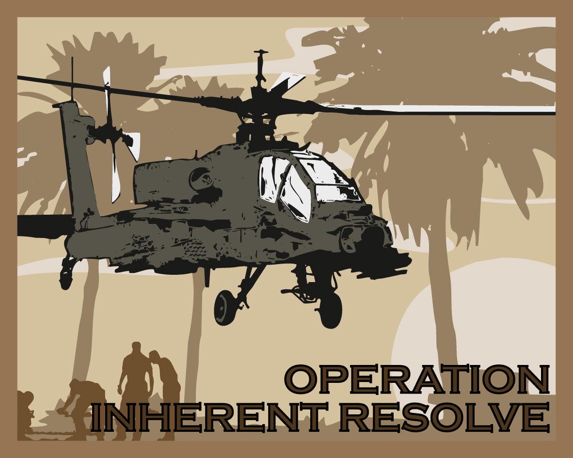 OPERATION INHERENT RESOLVE HELICOPTER HOOK LOOP 4" WOVEN PATCH | eBay