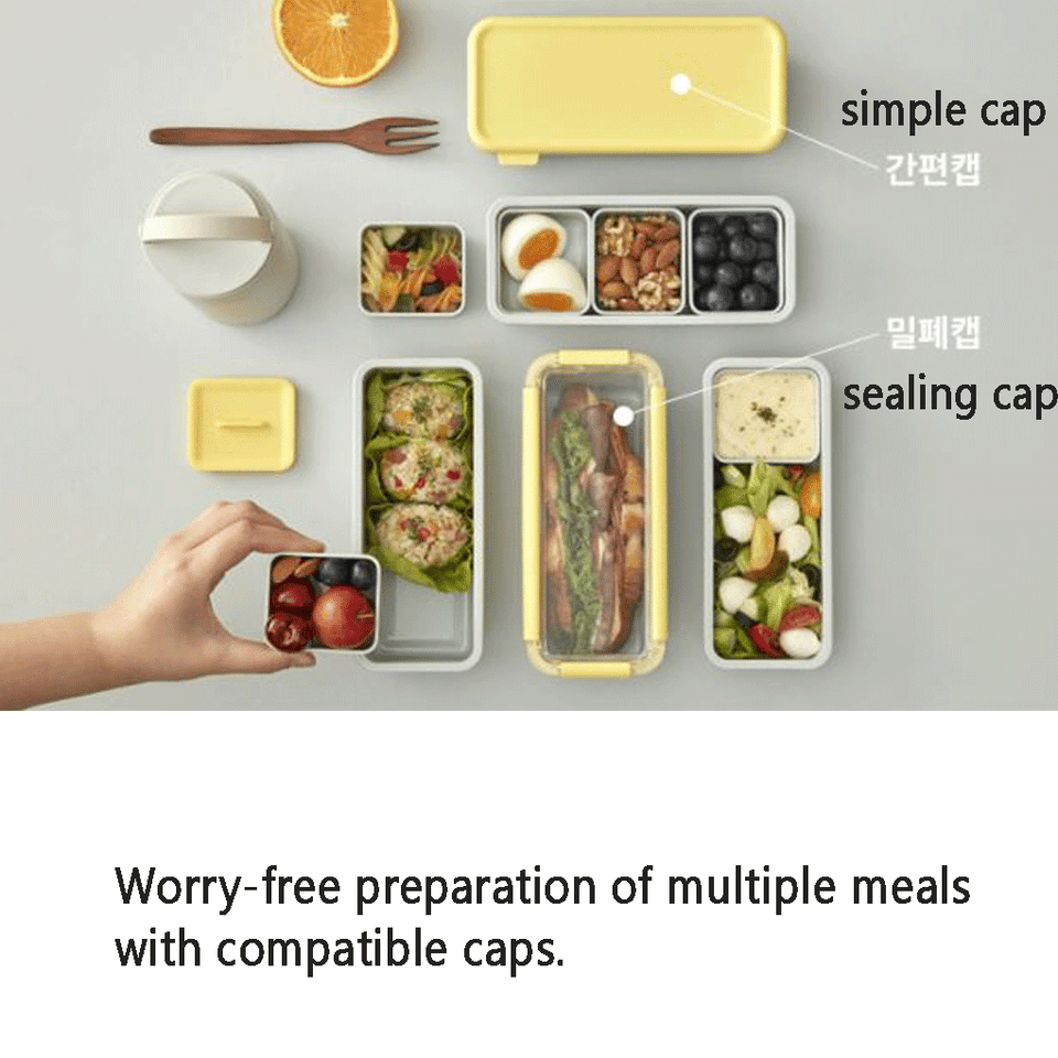 LocknLock DOSILOCK Professional Lunch Box 4 Containers - Spoons ...