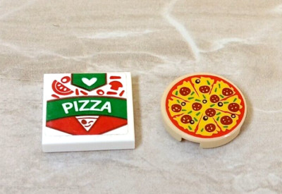 LEGO Pizza Box Pepperoni Pizzeria 2x2 Printed Sticker Heart Lake ...