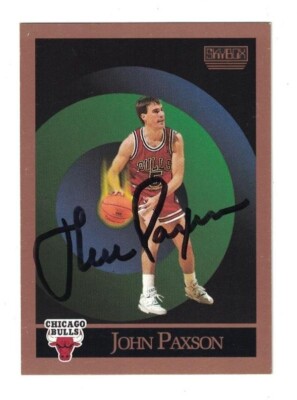 John Paxson Signed Autographed 1990 91 SkyBox Card Chicago Bulls | eBay