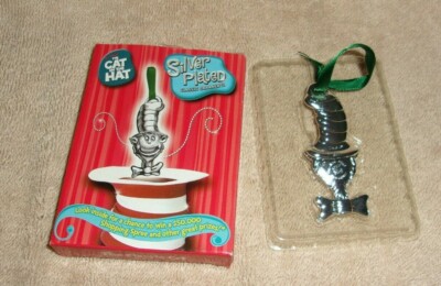 DR SEUSS CAT IN THE HAT SILVER PLATED ORNAMENT THE CLASSIC CAT NIB | eBay