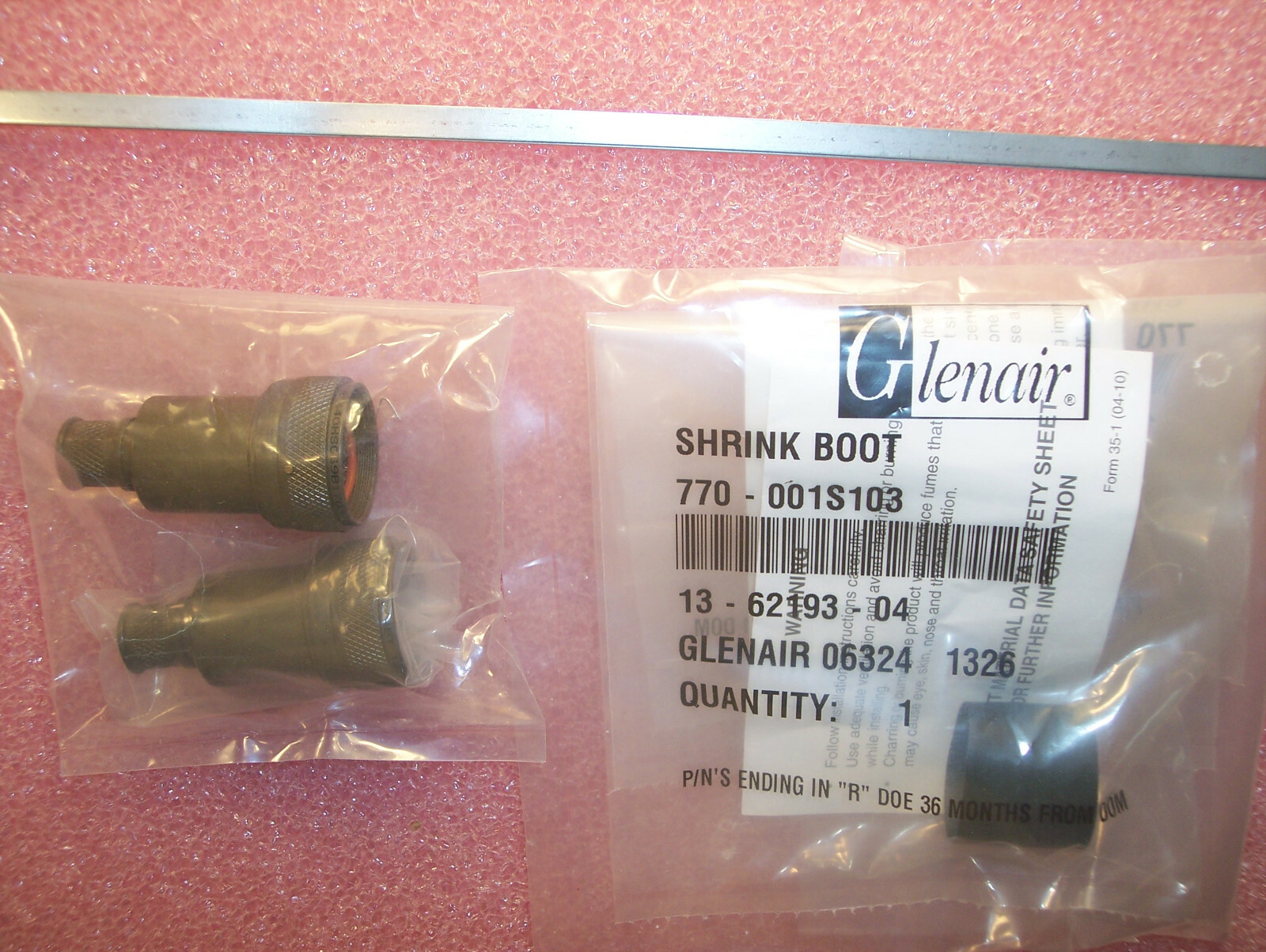 QTY (1) 440HS069B1703-4BT GLENAIR BANDING SHRINK BOOT BACKSHELL 3/8 ...