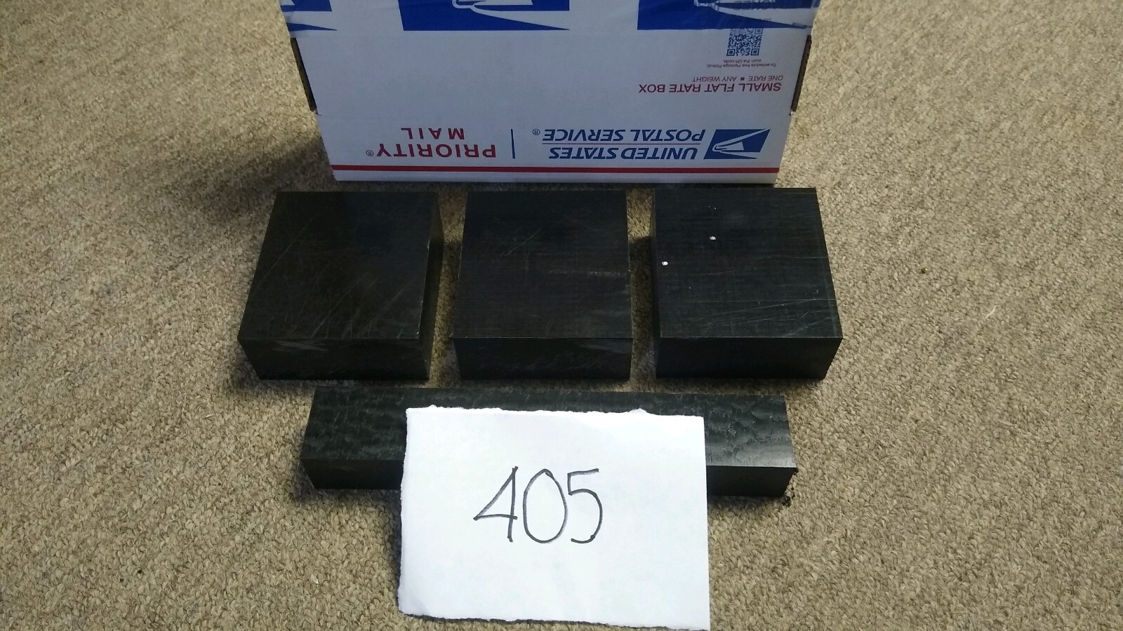 Black Plastic Delrin/Acetal sheet/block lot, 4 pieces CNC Mill CNC ...
