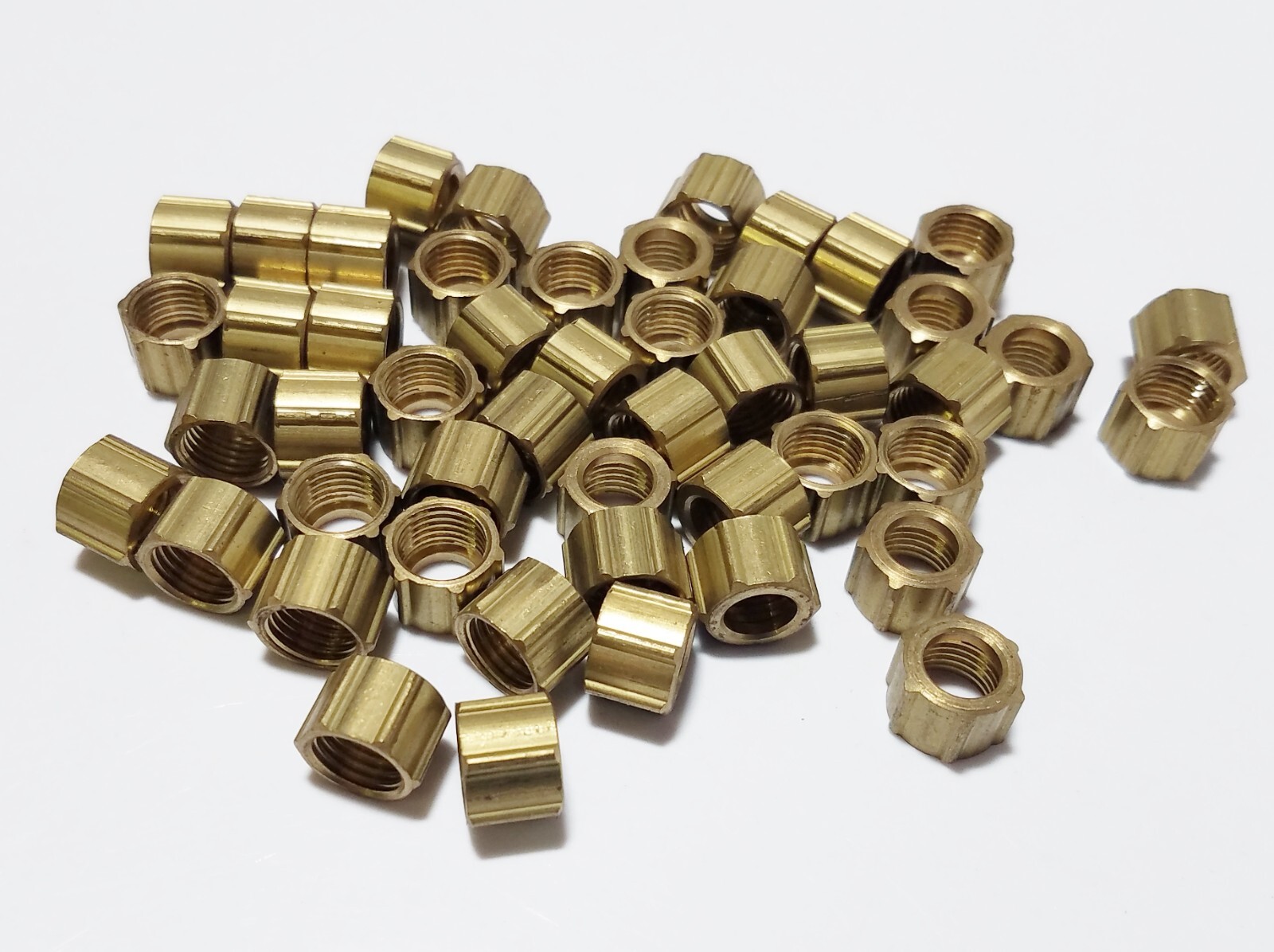 (12) WEATHERHEAD 1261x4 Brass 1/4" Tube OD Nut - Polyline Flareless ...