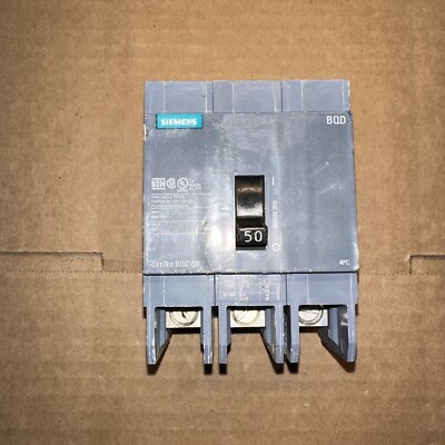 NEW Surplus BQD350 SIEMENS /ITE CIRCUIT BREAKER BOLT-ON 3 POLE 50 AMP ...