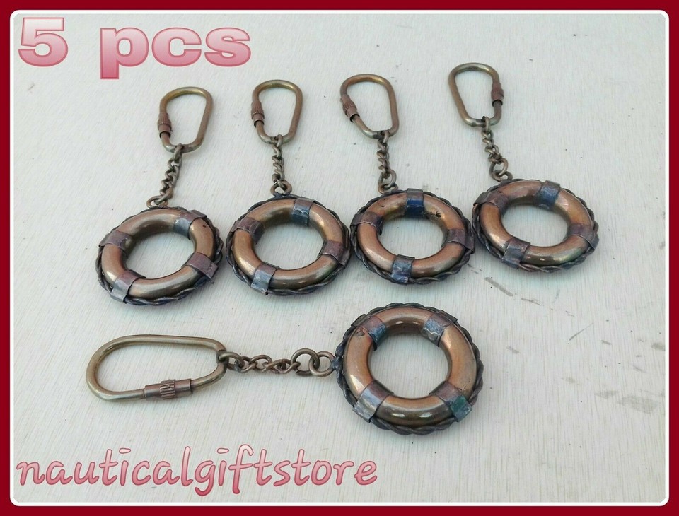 Lot Of 5 PCs Collectible Marine Brass SWIMMING TUBE Key Nautical Key ...