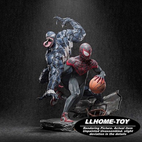 Venom Spidey Miles Morales Basketball Resin Unpainted 3d Print Statue ...