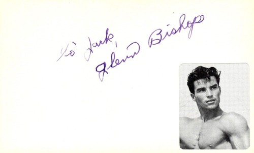 Glenn Bishop Signed Auto 3x5 Index Card Bodybuilder | eBay