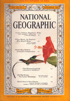 NATIONAL GEOGRAPHIC NOV 1960 USS TRITON (SSRN/SSN-586) AROUND THE WORLD ...