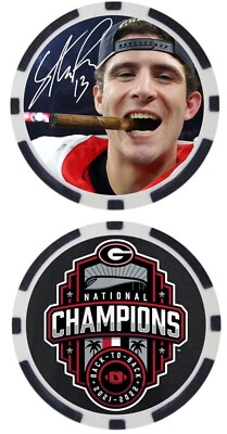 STETSON BENNETT - 2022 GEORGIA NATIONAL CHAMPS- POKER CHIP - ***SIGNED ...