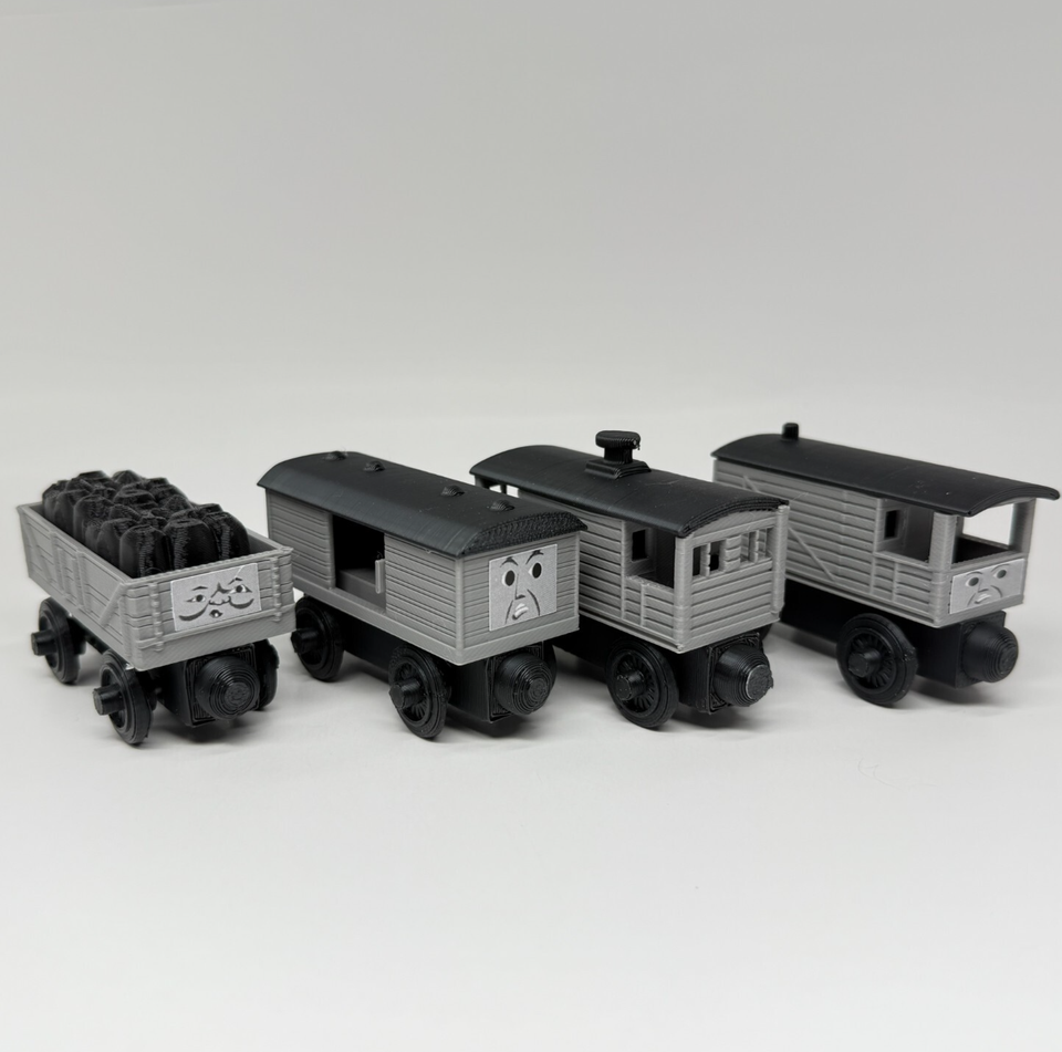 Wooden Railway Gray Breakvan Caboose Cargo Train Custom Made for Thomas ...