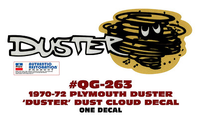 QG-263 1970 1971 1972 PLYMOUTH DUSTER - DUSTER CLOUD - TAIL PANEL DECAL ...