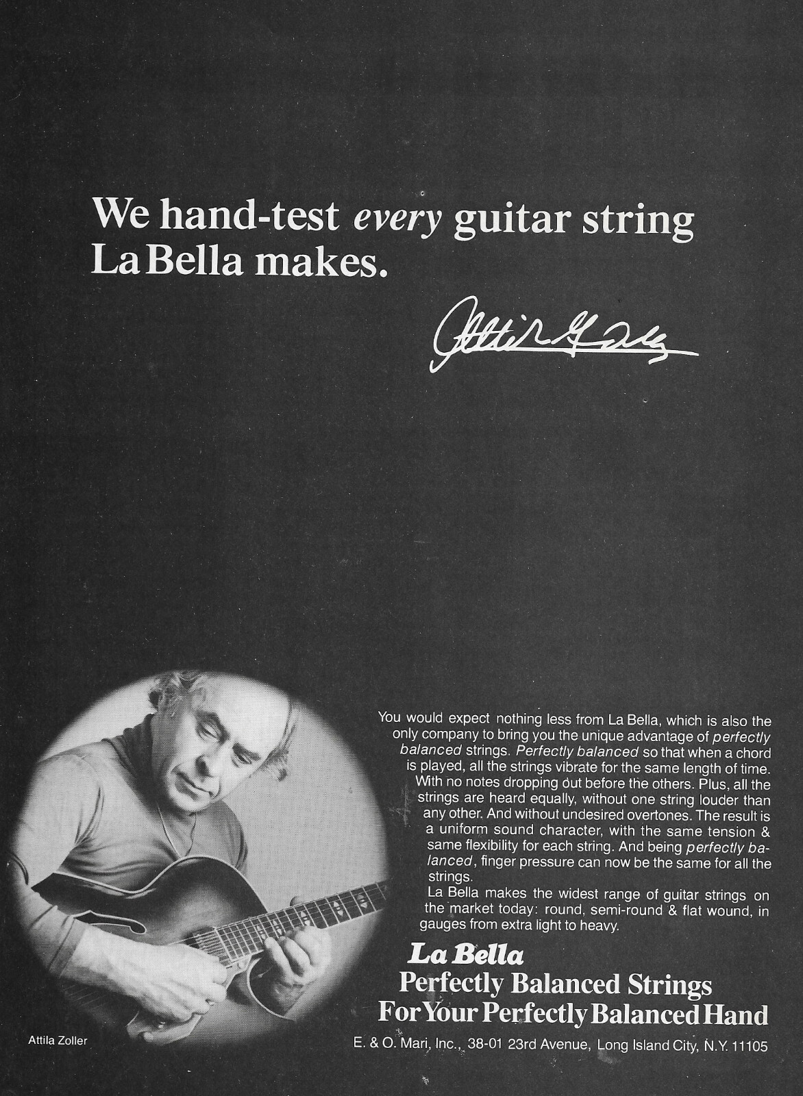 1979 Print Sales AD Advertisement Art Music LaBella Guitar Strings 8x10 ...