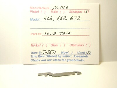 NOBLE MODEL 602, 662, 672. ( SEAR TRIP ) (ITEM # J-3671) | eBay