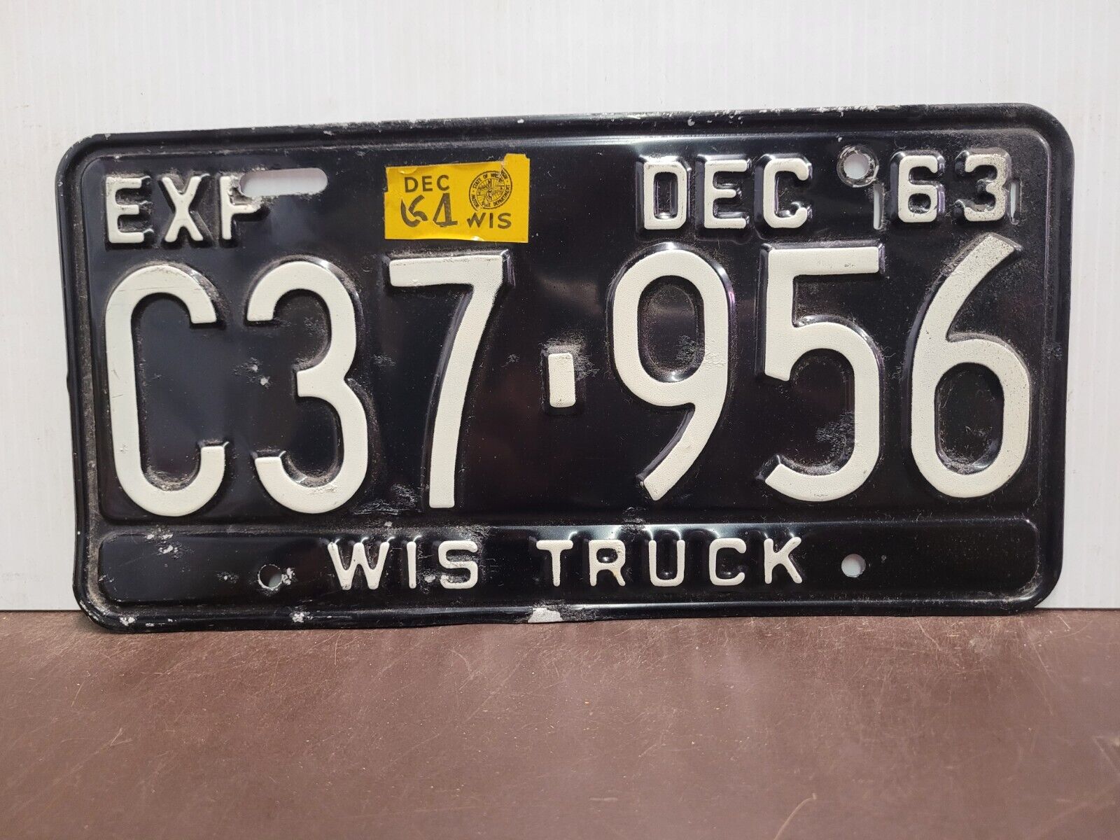 1963 WISCONSIN TRUCK License Plate Tag Original. | eBay