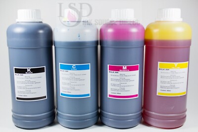 4x500ml Bulk refill ink for HP Canon Epson Lexmark Dell Brother inkjet ...