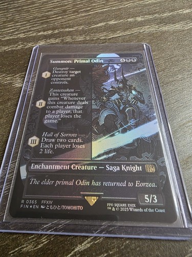 Summon: Primal Odin - Final Fantasy MTG - Borderless Foil | eBay