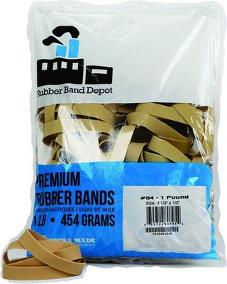 Rubber Bands, Rubber Band Depot, Size #84 (3-1/2" x 1/2'') - 1 Pound ...