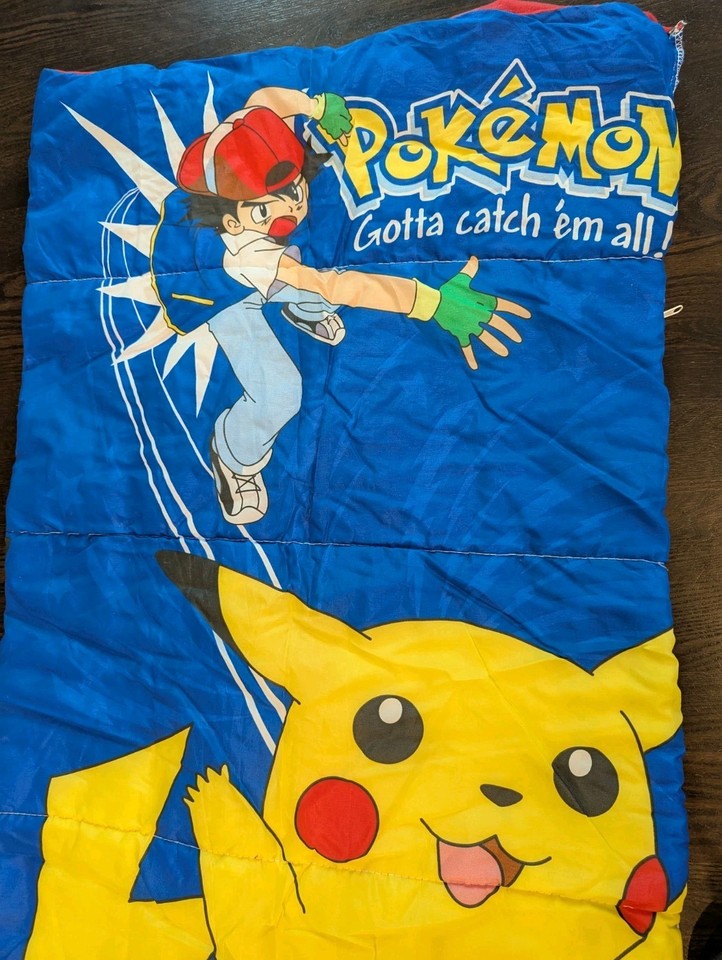 POKEMON Sleeping Bag 30x57 Camping Pikachu Gotta Catch 'Em All Kids ...